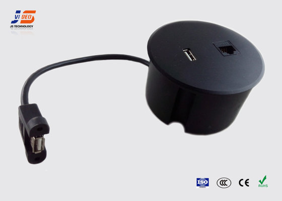 Sandblast Office Desktop Power Sockets For Data Solution , One RJ45 USB