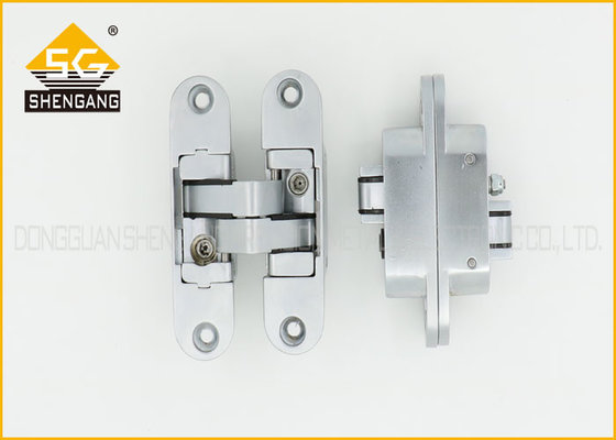 Zinc Alloy 3D Adjustable Invisible Door Hinges For Interior Door Thickness 30mm/40mm