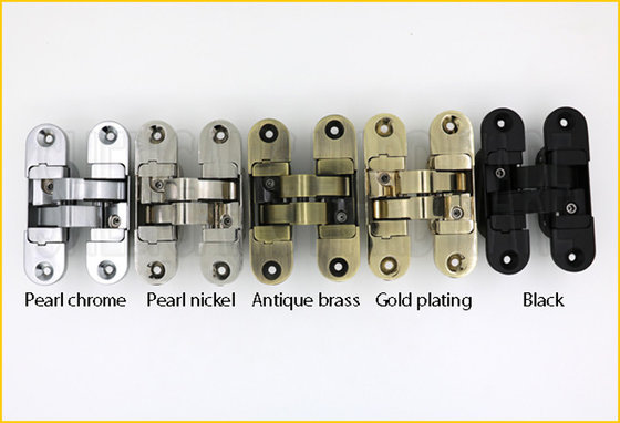 Metal Zinc Alloy 180 Degree Adjustable Hidden Hinges For Wooden Doors