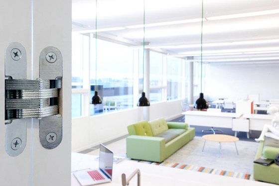 Commercial Satin Chrome Plate Concealed Hinges For Interior Doors / Cupboard