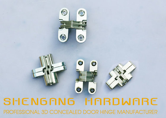 Cabinet Style Hidden Door Hinges , Single Action Invisible Heavy Duty Stainless Steel Hinges