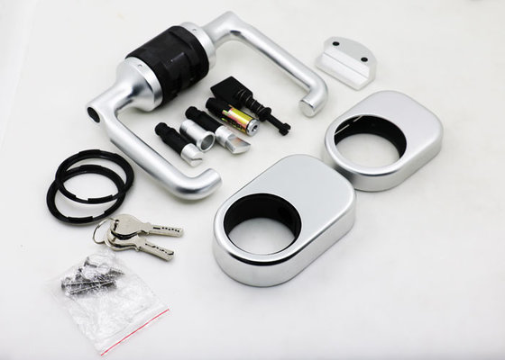 Italy Type Zamak Glass Door Front Door Locks / Internal Door Handles With Stainless Steel Material