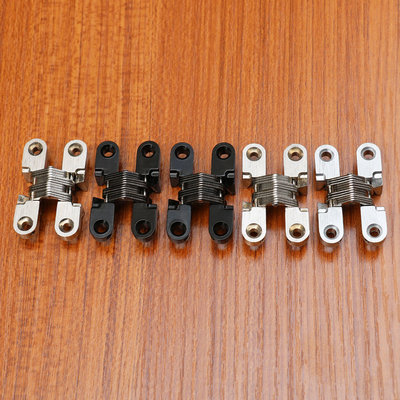 Cabinet Style 180 degree zinc alloy invisible folding door cross hidden hinges