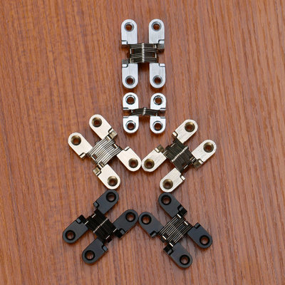 Kitchen Fittings Hardware Zinc Alloy Hidden Hinge Invisible Folding Door Concealed Cross Hidden Hinges