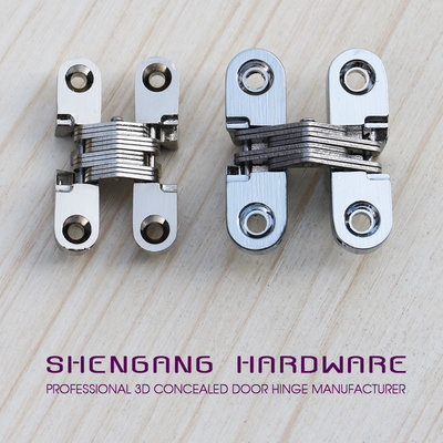 Folding Invisible Concealed Cross Door Hinge Zinc Alloy Hidden Hinges for Door Furniture Hardware