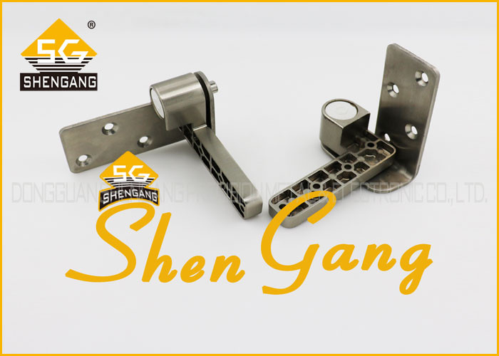 Furniture Hardware 90 Degree Pivot Door Hinges for Wooden Door , Stainless Steel Corner Hinge