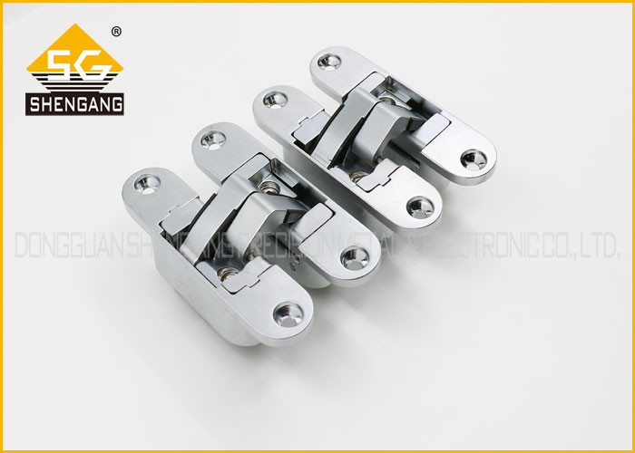 Hidden 3D Adjustable Bookcase Invisible Door Hinges Hardware 180 Degree