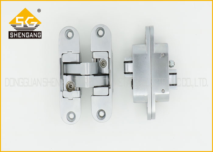 Zinc Alloy 3D Adjustable Invisible Door Hinges For Interior Door Thickness 30mm/40mm