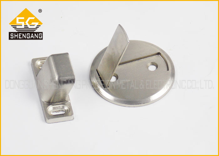 Zinc Alloy Brushed Nickel Magnetic Door Stopper Excellent Performance