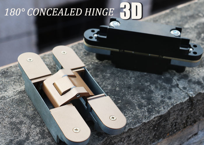 Zinc Alloy 180 Degree 3d Adjustable Concealed German Hinges For Light Duty Doors