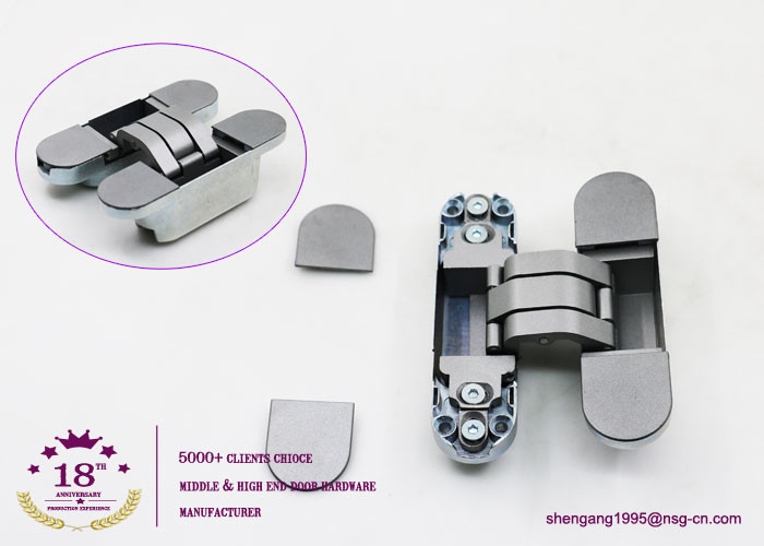 180 degree zinc alloy 3D adjustable concealed gate hinges heavy duty hinges for heavy doors
