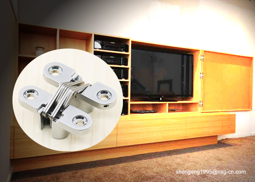 TV Cabinet Small Soss 180 Degree Cabinet Hinge , Invisible Hinges Cross Hidden Hinge