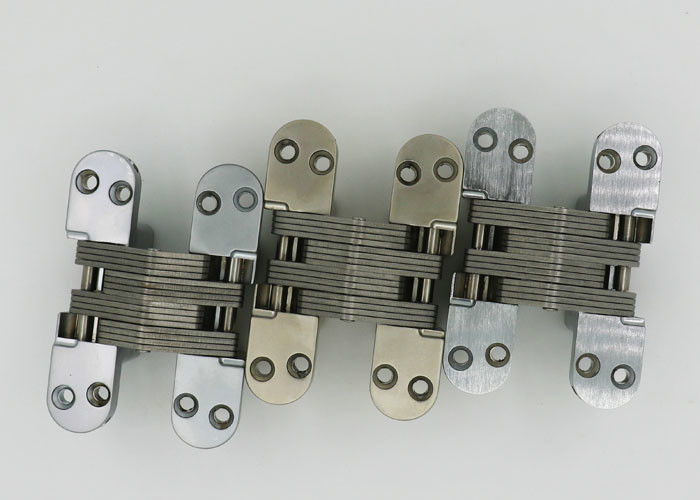 118mm Length Soss Type Zamak 180 Degree Concealed Hinge / Invisible Hidden Hinges