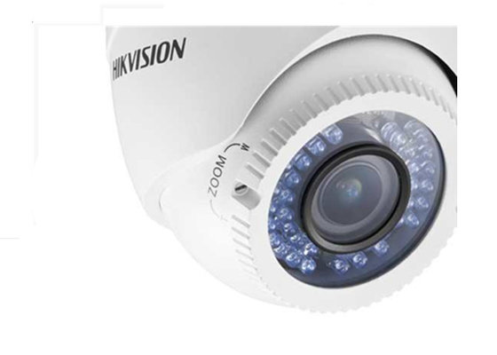 Outdoor Hikvision TVI Camera CMOS , Vari Focal Lens Turret Dome Camera