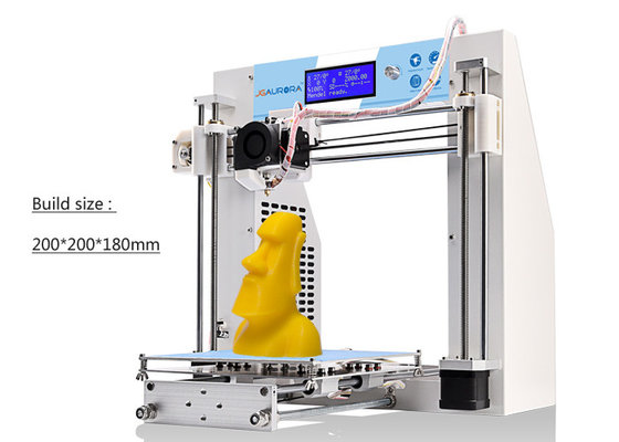 Desk Top Industrial 3D Printer Heated Bed White Single Extruder Metal Plate