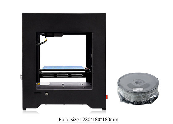Rapid Prototype FDM DIY 3D Printers , Black Metal Industrial Grade 3D Printer