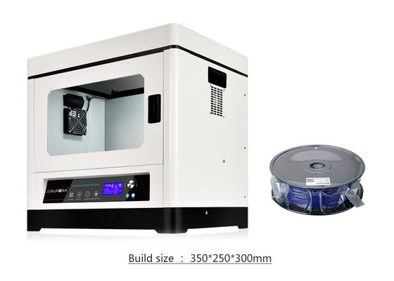 Cura Software Desk Top Heated Bed 3D Printer Fashion With Dual Feeding Motor