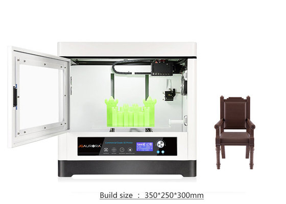 FDM Type Industrial High Res 3D Printer White Metal With Dual Feeding Filament