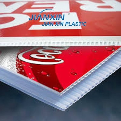 Polypropylene Printed Corflute With Advertising Corrugated Plastic Sheet