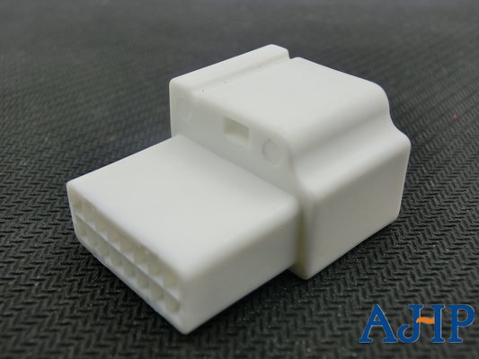 16way female auto electrical connector PA66 PBT GF30 White