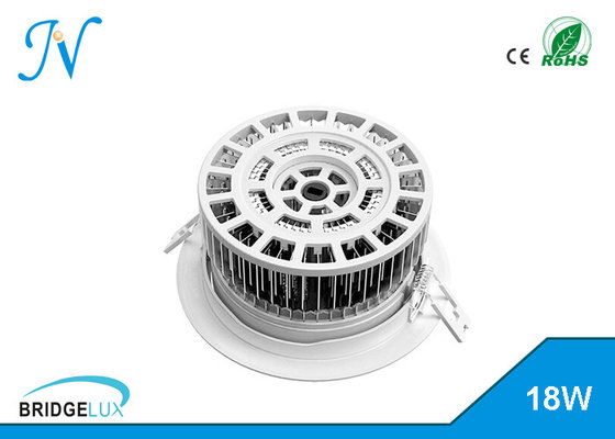 18W interior blanco ahuecado llevó la CA 100V - 240V de Downlight con la vivienda de aluminio