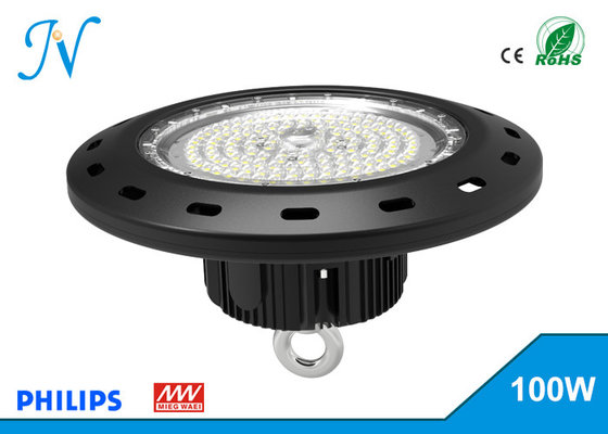 100W la alta bahía del UFO LED enciende la CA 90-305V con el conductor de MEANWELL, las luces llevadas alta bahía