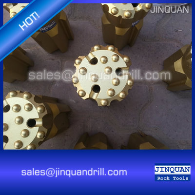 T38-76mm, T45-89mm threaded button bits retrac, semi spherical button bits