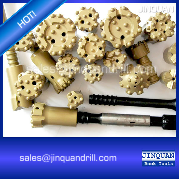 T60 threaded rock drilling tools - drill bit, drill rod, shank adaptors & coupling sleeves