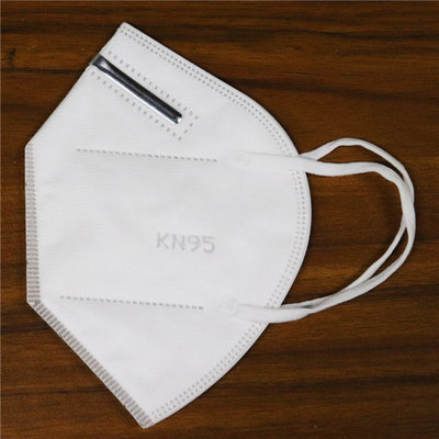 White Foldable N95 Face Mask Skin Friendly Customization Acceptable