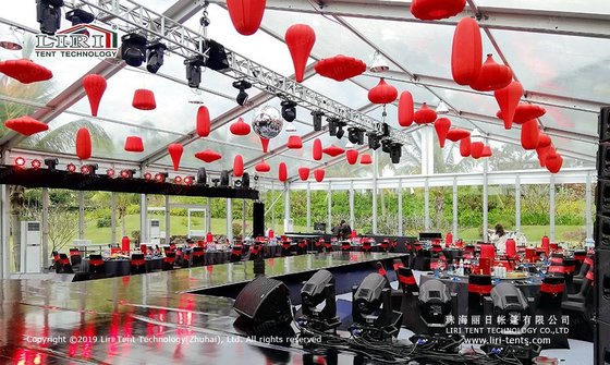 clear span aluminum alloy structure tent with  glass walls for events