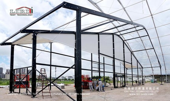 35m width black arcum tent with alumnium frame and PVC fabric