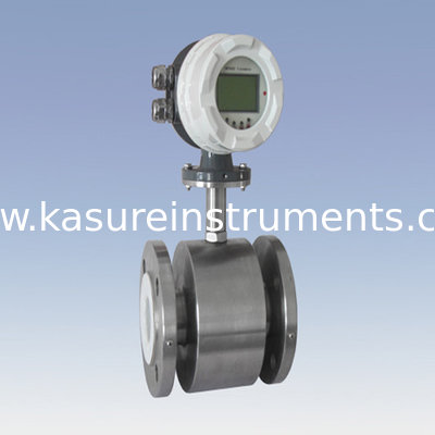 integrate type electromagnetic flow meter with PTFE lining flanged connection