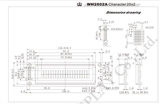 winstar 16*4 Character LCD WH1604E  PANEL,WH2002A supplier