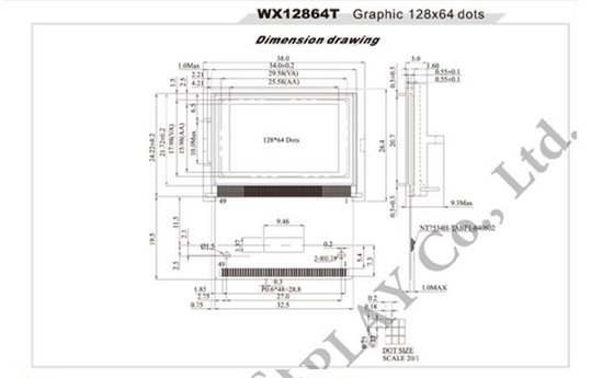 WINSTAR WX12864T 128*64 TAB LCD supplier
