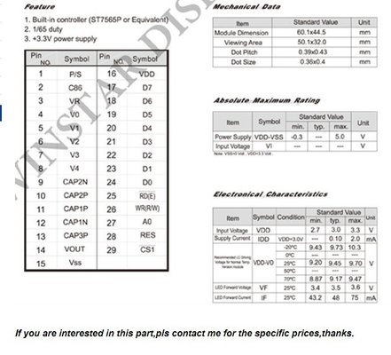 WINSTAR 128*64 COG LCD WO12864C2 ,128*64 COG LCD WO12864A1,128*64 COG LCD WO12864H supplier