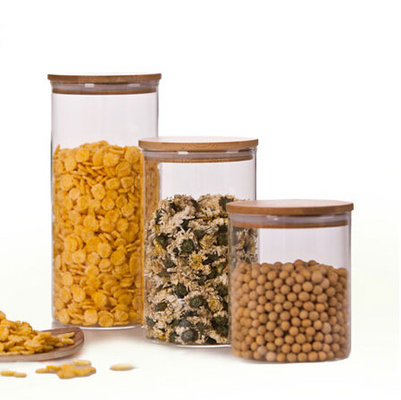 Home use Glass Storages with lid