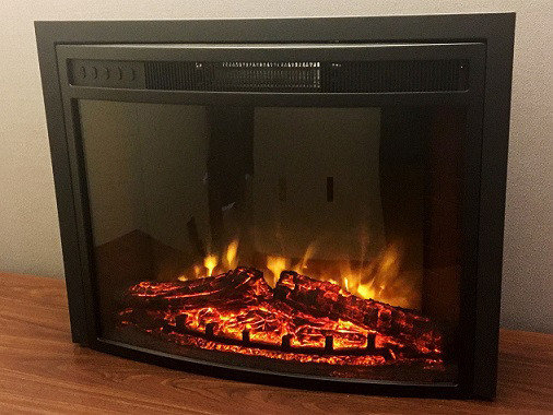 23&quot; curved insert electric fireplace heate LED flame F2325 RV fireplace supplier