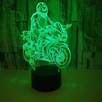 Motorcycles USB 3D LED Table Lamp Remote Touch Night Light 7 Colors Changing Sleeping Lampe Light Motor Lamps For Gifts