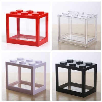2020 New Product Lego Design Led Aquarium Plastic Fish Tank Wholesale