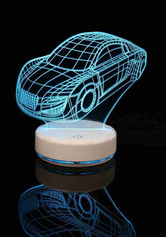 Bedroom decor 3D LED RGB 7 colors changing illusion visual desk lamp night light Super car Design