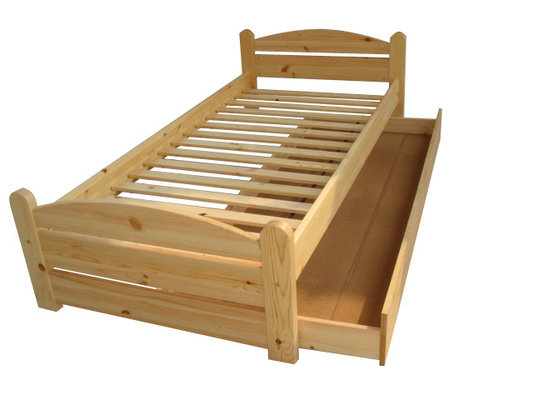 modern single bed pine wood