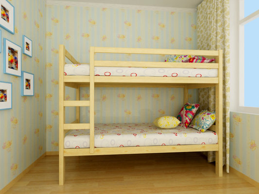 modern bunk bed pine wood