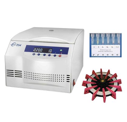 TS4 CE Certification Gel Card Centrifuge Gas Hinge For Lid Drop Protection