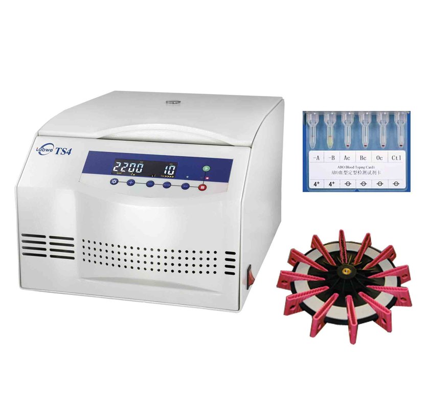 TS4 CE Certification Gel Card Centrifuge Gas Hinge For Lid Drop Protection