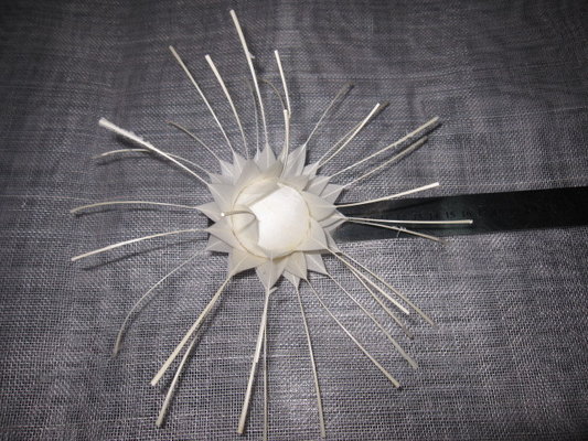 Unique Small White Cock Feather Flower Fascinator , Party Dance Hair Accessories