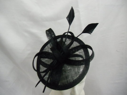 Fuchsia Ladies Fascinator Hats With Feather Trimming For Party / Occasion / Wedding