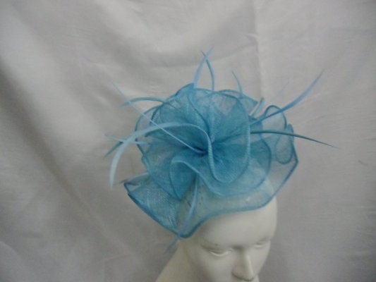 100% Sinamay Fashion Ladies Fascinator Hats Pink Trimming For Church , Horse Racing