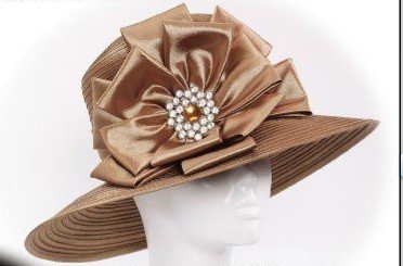Elegant Sunday Ladies' Church Hats , Satin Braid Church Hats For Women