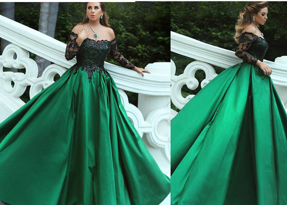 Shiny Emerald Green Prom Dress / Quinceanera Emerald Green Evening Gown