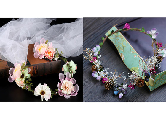 Flower crown Floral Bridal Headband Hairband Wedding Hair Accessories for wedding accessories